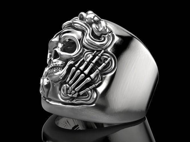 Corpse Bride Skull Ring | Loni Design Group Rings $836.99 | 10k Gold ...