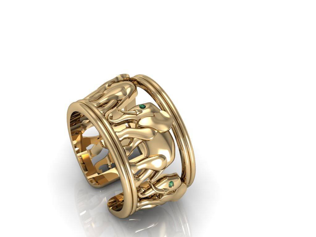 Shep Elephant Ring | Loni Design Group Rings $667.99 | 10k Gold, 14k ...