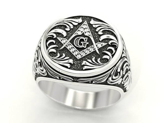 Fellowcraft Masonic Ring | Loni Design Group Rings $836.99 | 10k Gold ...