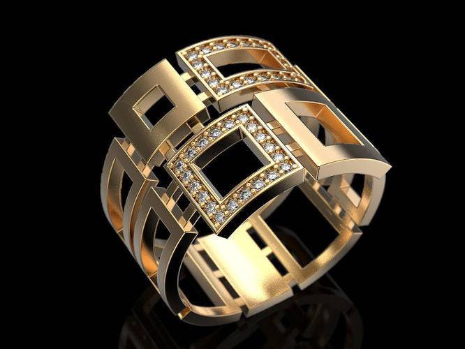 Square Squared Ring | Loni Design Group Rings $1,174.99 | 10k Gold, 14k ...