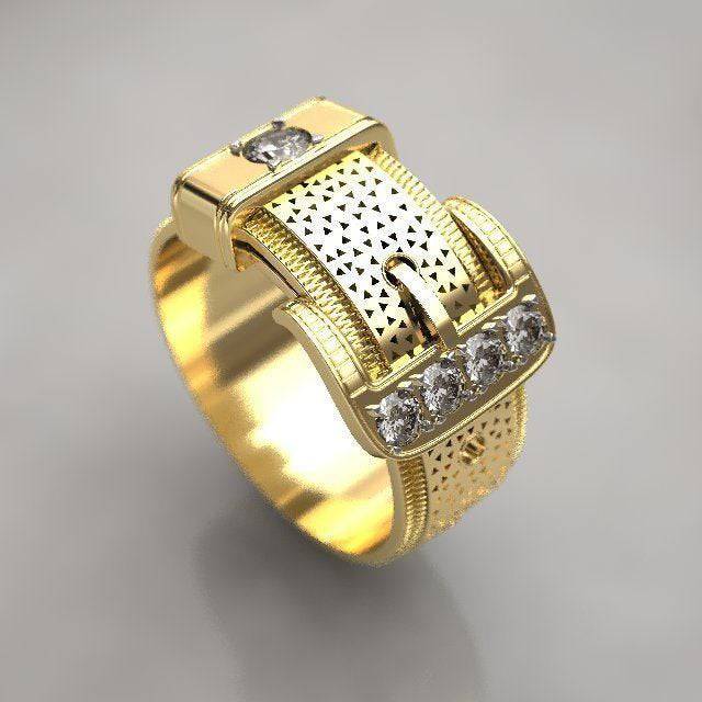 Bling Belt Ring | Loni Design Group Rings $751.99 | 10k Gold, 14k Gold ...