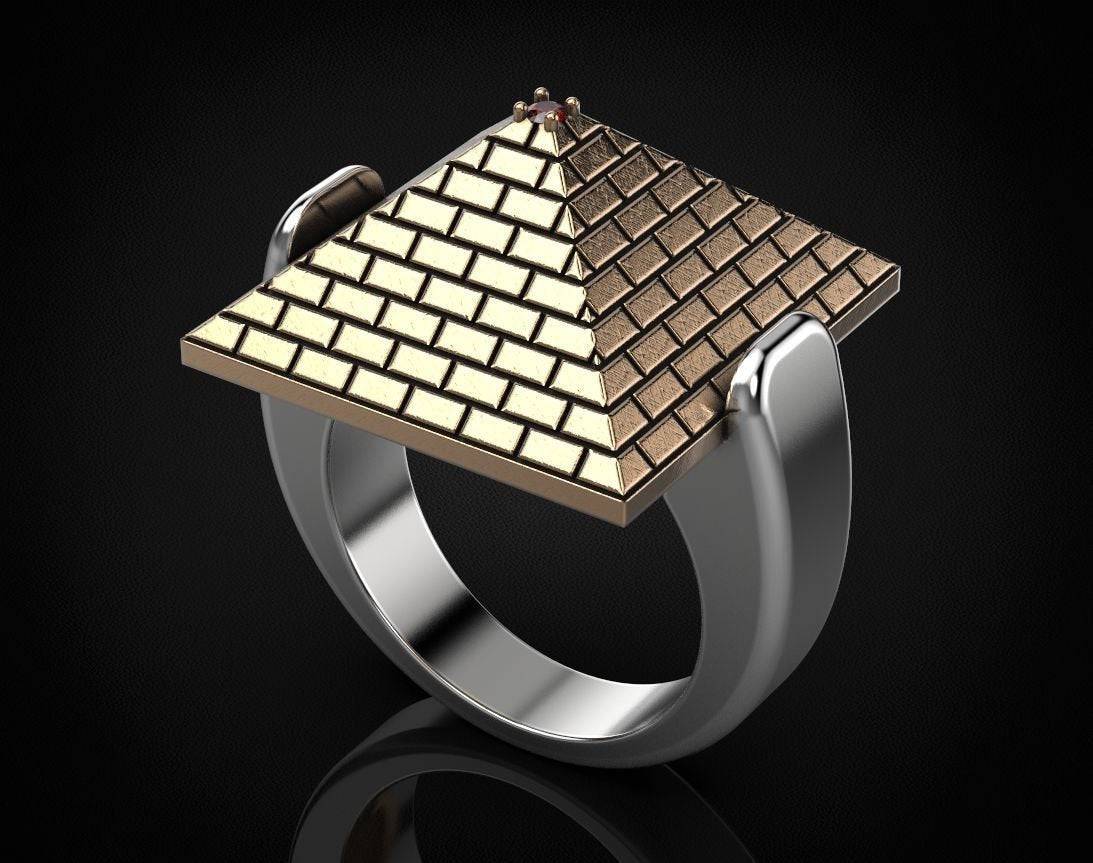 Great Pyramid Ring | Loni Design Group Rings $751.99 | 10k Gold, 14k ...