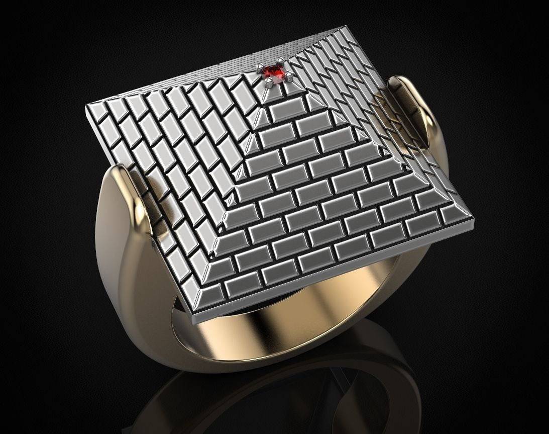 Great Pyramid Ring | Loni Design Group Rings $751.99 | 10k Gold, 14k ...