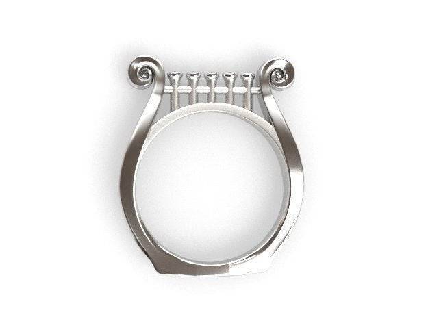 Ancient Lyre Ring | Loni Design Group Rings $582.99 | 10k Gold, 14k ...