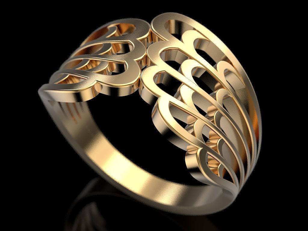Modern Wing Ring | Loni Design Group Rings $498.99 | 10k Gold, 14k Gold ...
