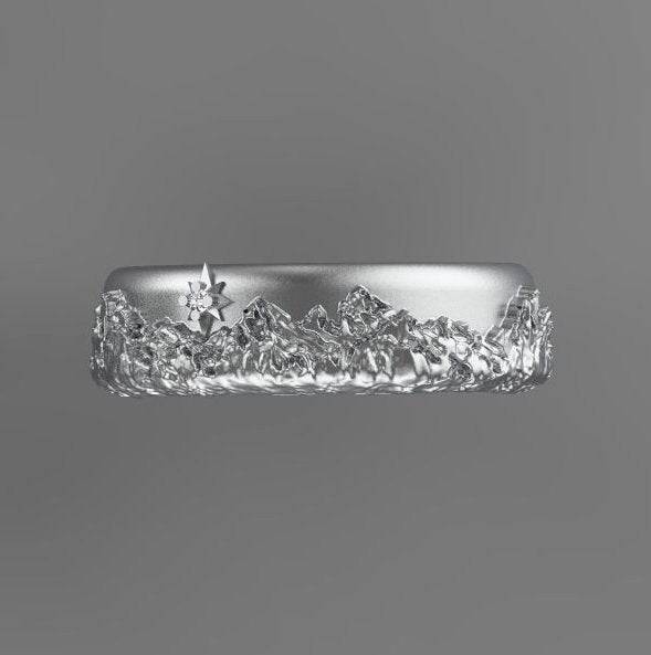 Mountain Belt Ring | Loni Design Group Rings $667.99 | 10k Gold, 14k ...