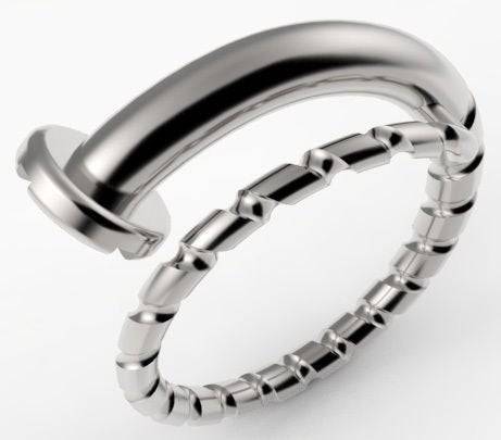 Secured Screw Ring | Loni Design Group Rings $582.99 | 10k Gold, 14k ...