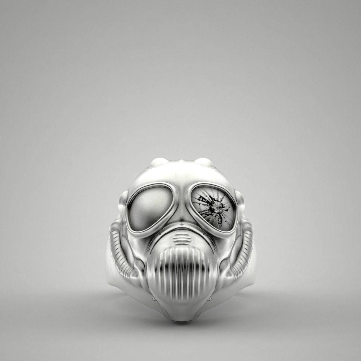 Nuclear Warfare Gas Mask Ring | Loni Design Group Rings $751.99 | 10k ...