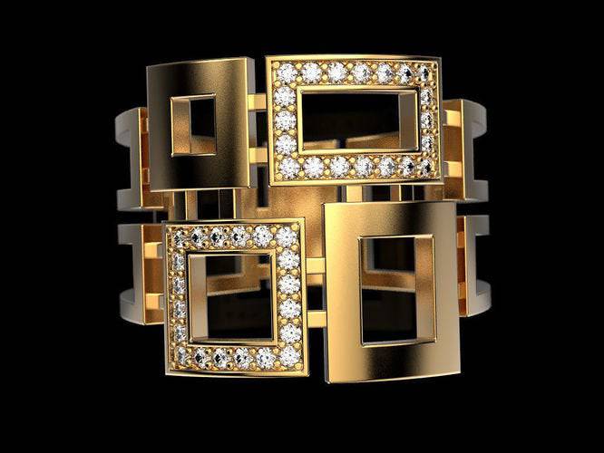 Square Squared Ring | Loni Design Group Rings $1,174.99 | 10k Gold, 14k ...