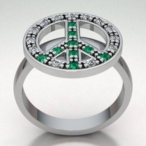 Peace On Earth Ring | Loni Design Group Rings $836.99 | 10k Gold, 14k ...