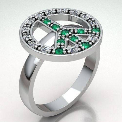 Peace On Earth Ring | Loni Design Group Rings $836.99 | 10k Gold, 14k ...