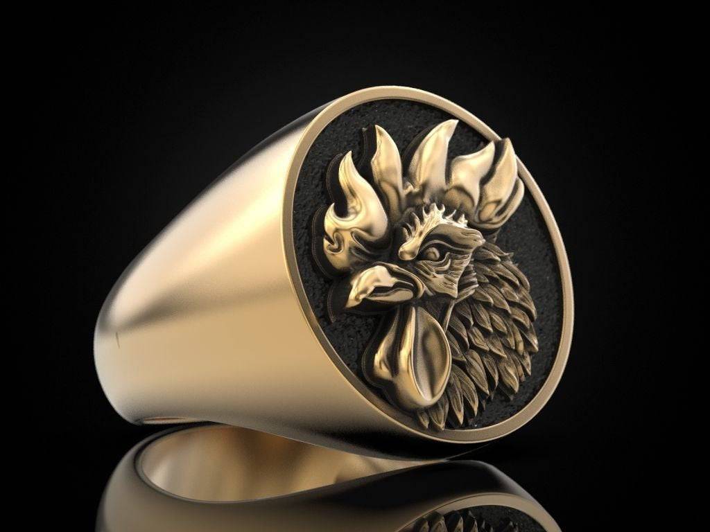 Foghorn Rooster Ring | Loni Design Group Rings $739.99 | 10k Gold, 14k ...