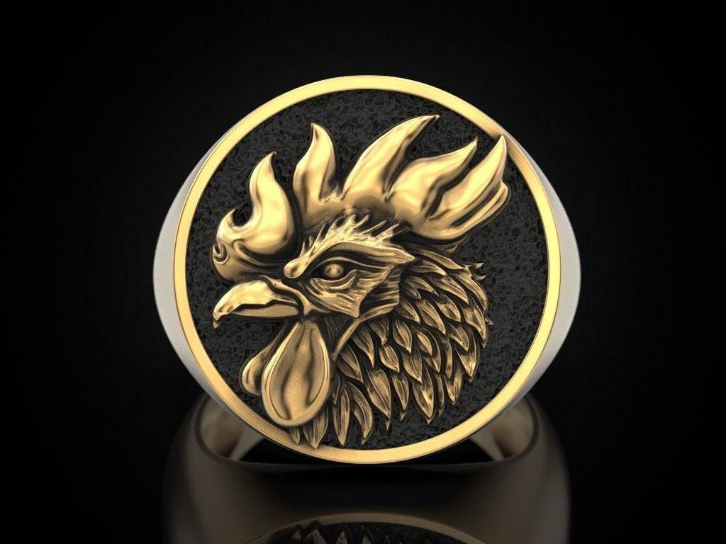 Foghorn Rooster Ring | Loni Design Group Rings $739.99 | 10k Gold, 14k ...