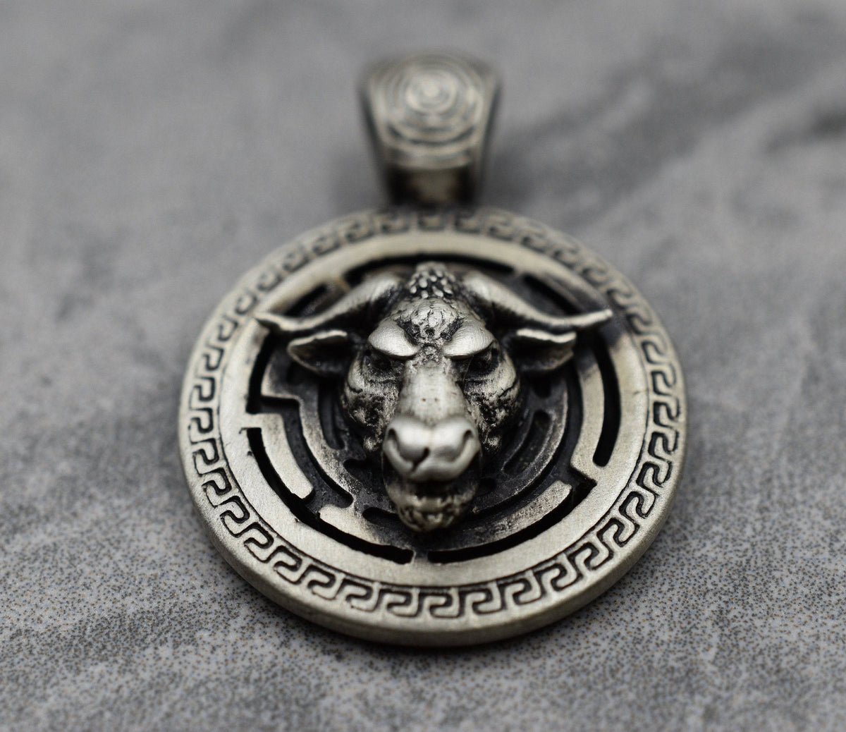Asterion Minotaur Pendant *10k/14k/18k White, Yellow, Rose, Green Gold ...