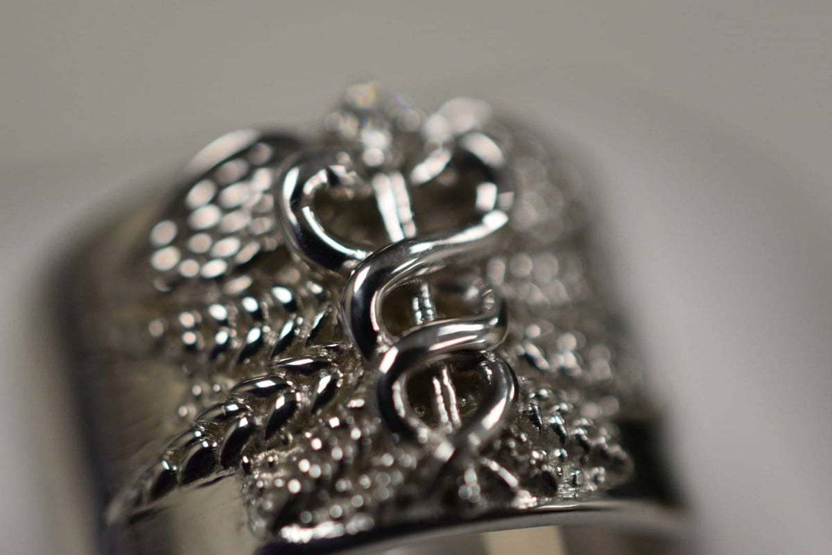 Caduceus Medical Ring | Loni Design Group Rings $664.99 | 10k Gold, 14k ...